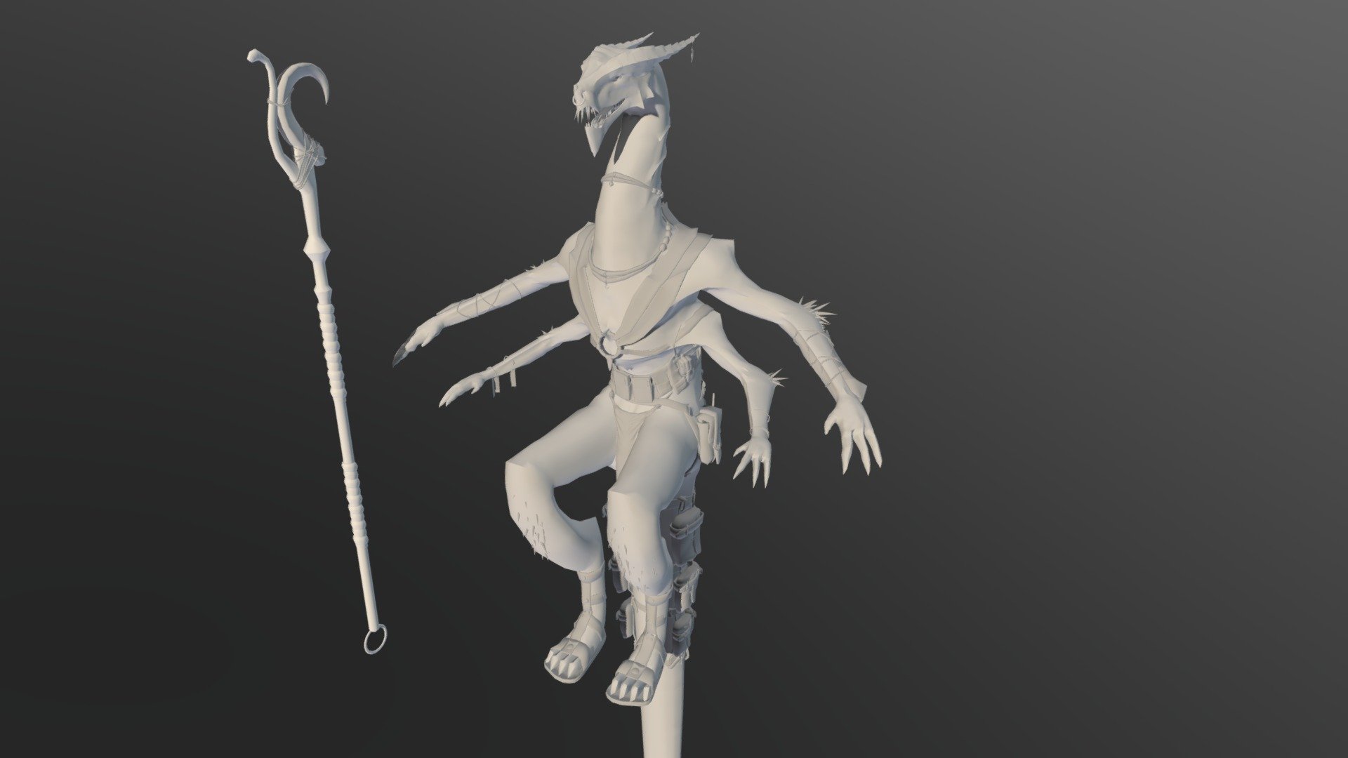 Lizard Wizard Base Mesh - Download Free 3D model by Gareth Brewer ...