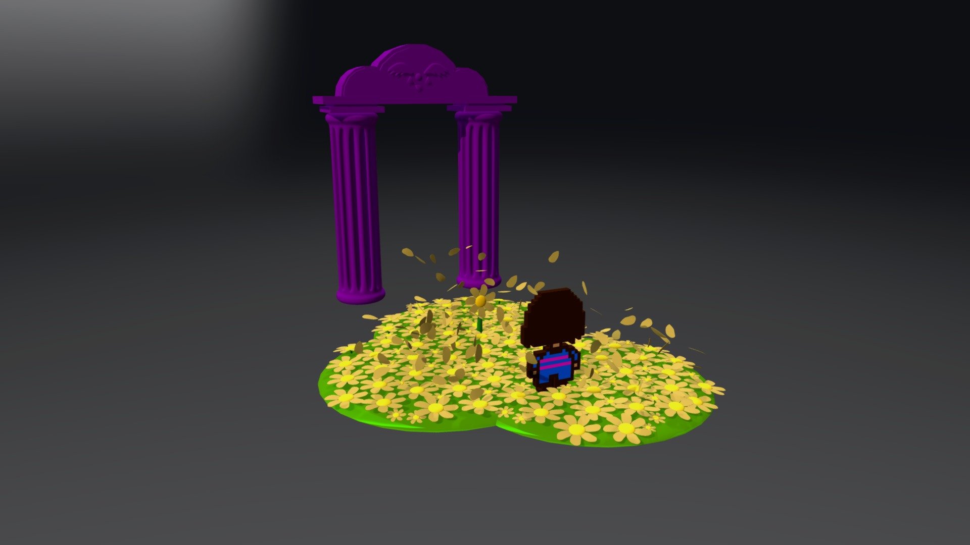 Howdy, I'm Flowey. Flowey the flower :) - 3D model by adrigonzalez ...