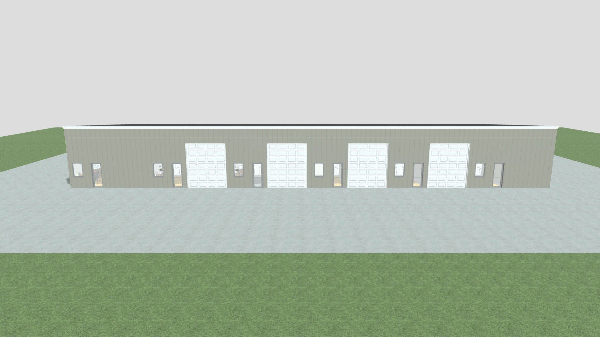 Storage Unit Roof Idea 1-12 Pitch - 3D model by OakBridge Development ...