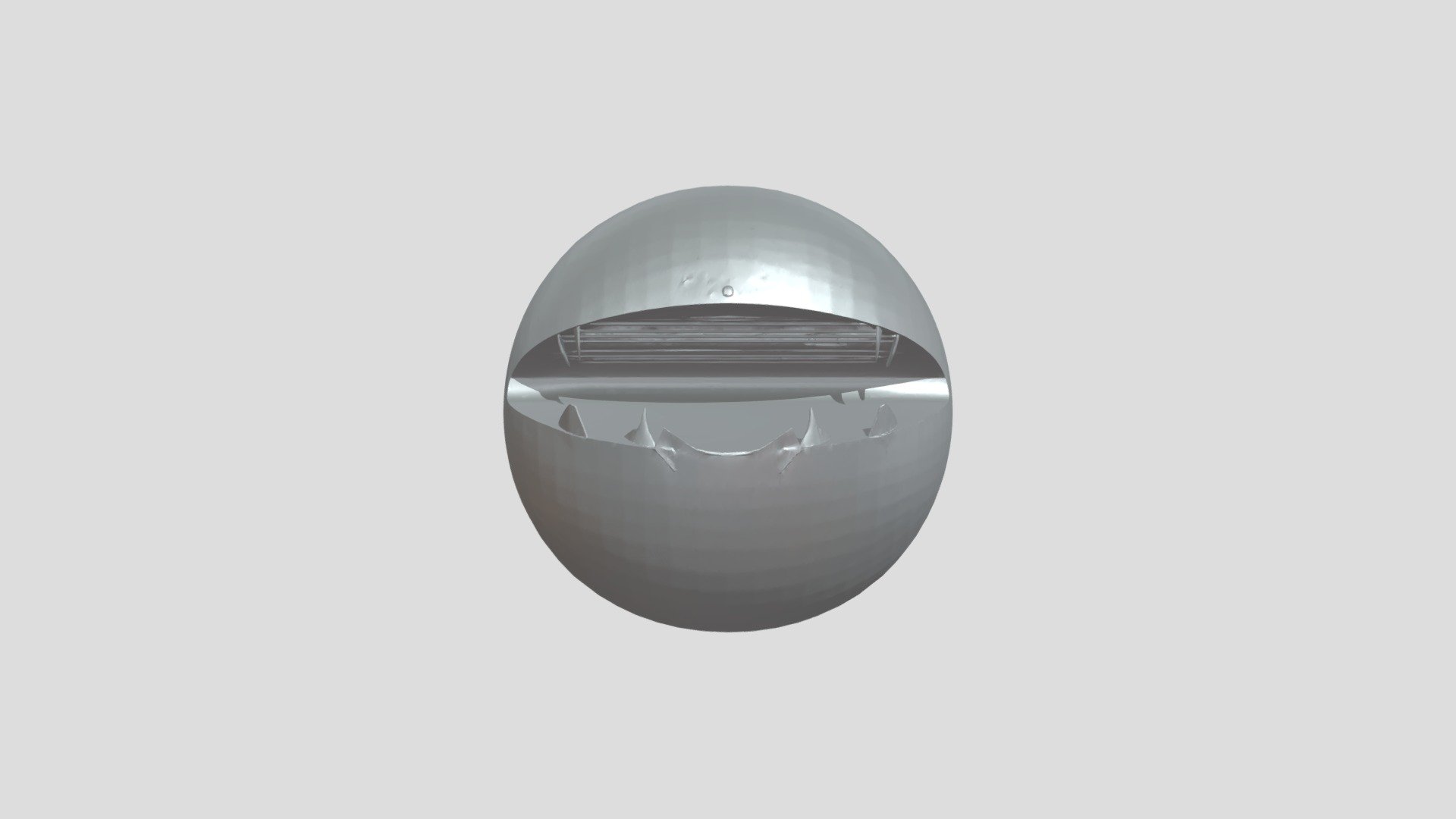 Yellow Pac-Man character with open mouth - 3D model by jacobas0613 ...