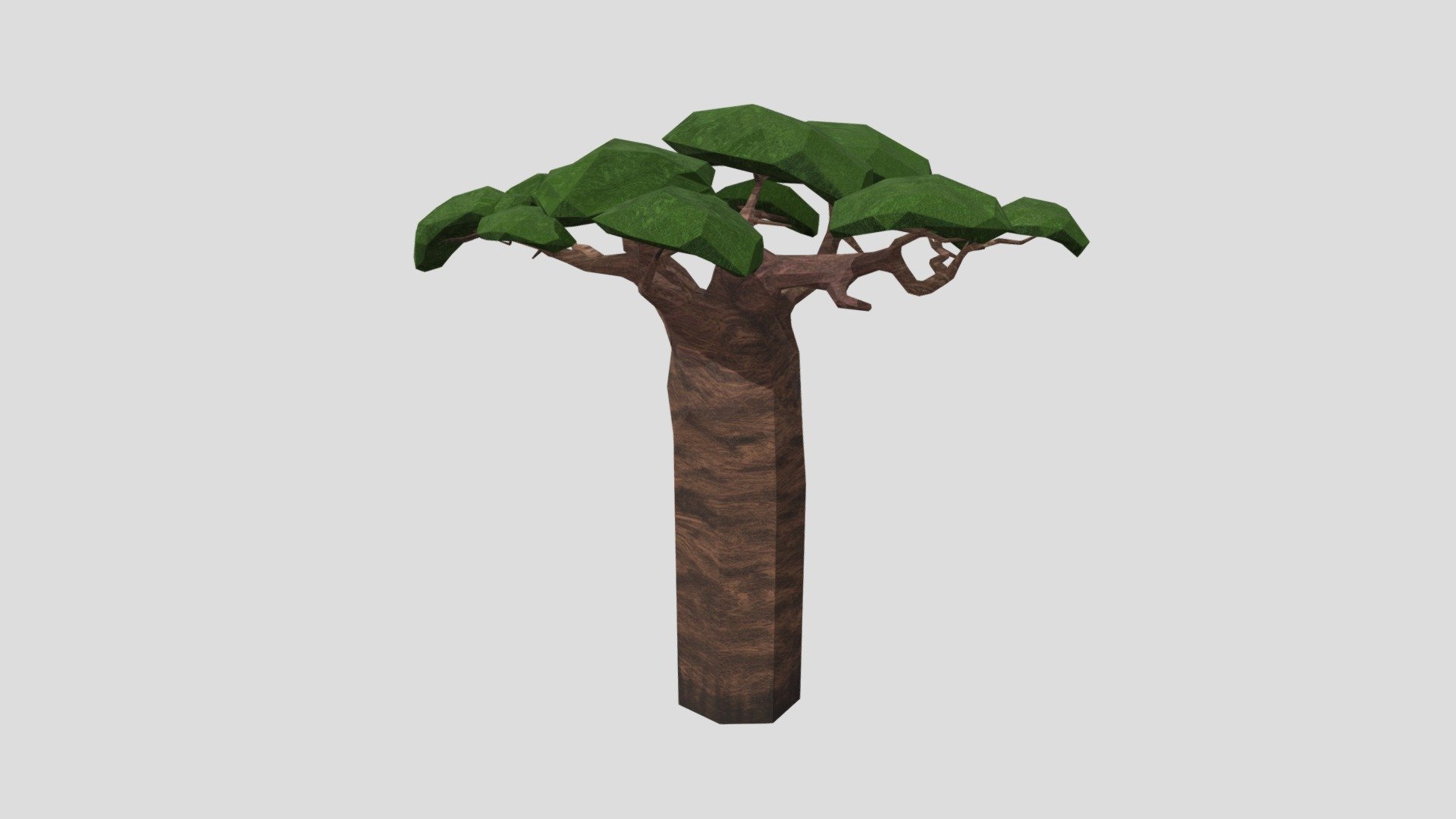 Low-poly Giant Baobab (Adansonia grandidieri) - Download Free 3D model ...
