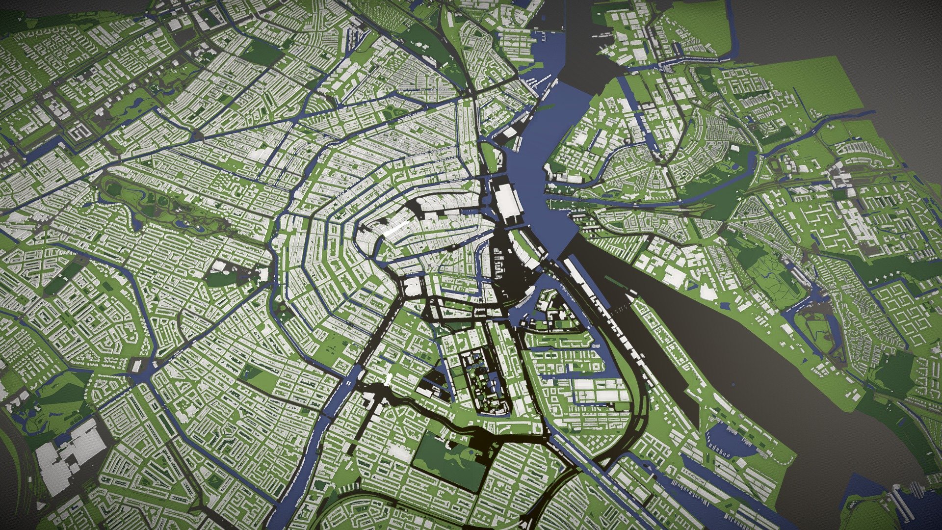Amsterdam Netherlands - city and mass buildings - Buy Royalty Free 3D ...