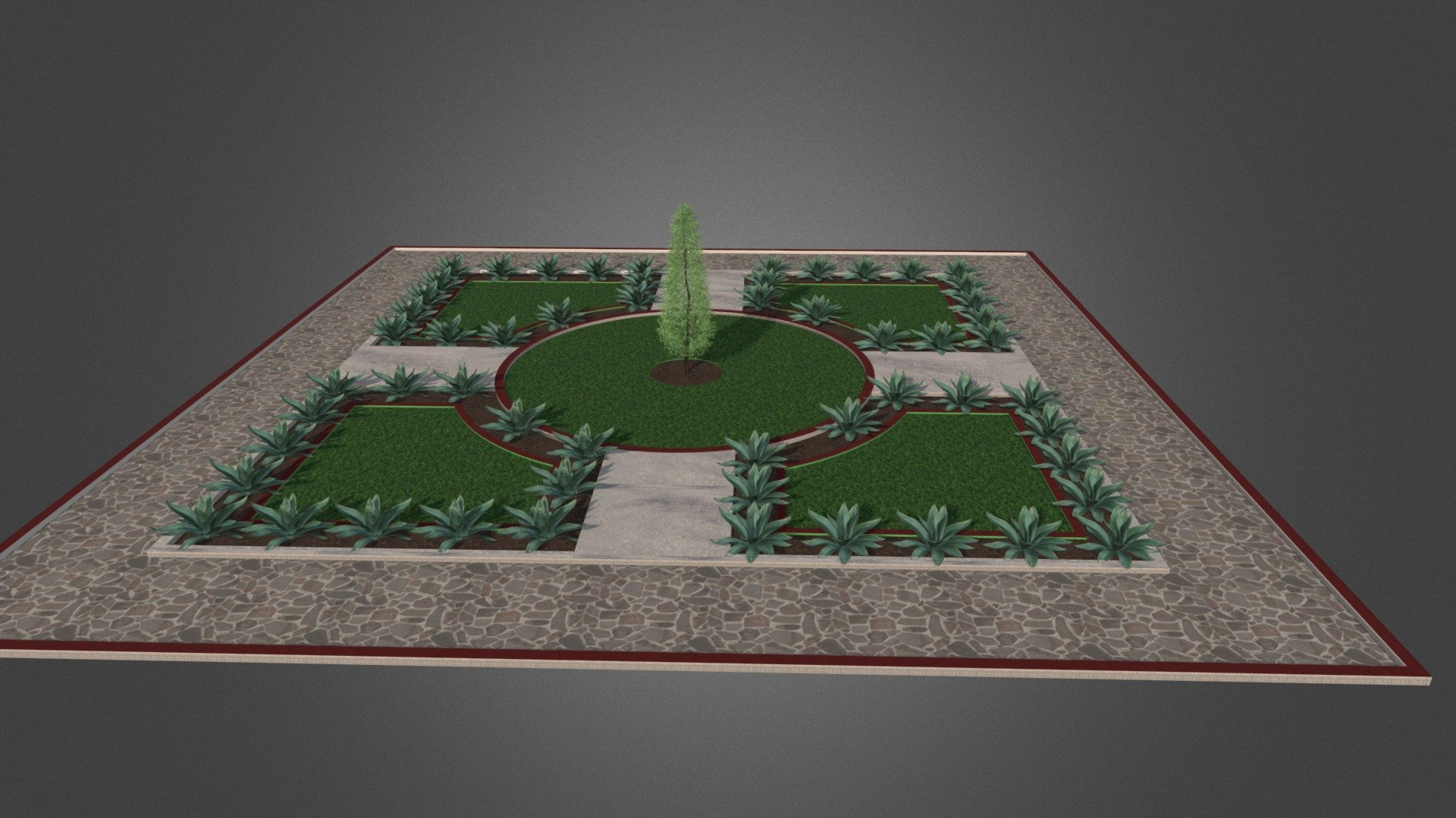 Garden - 3D model by Watan.Salarzai1 [5feb5bd] - Sketchfab