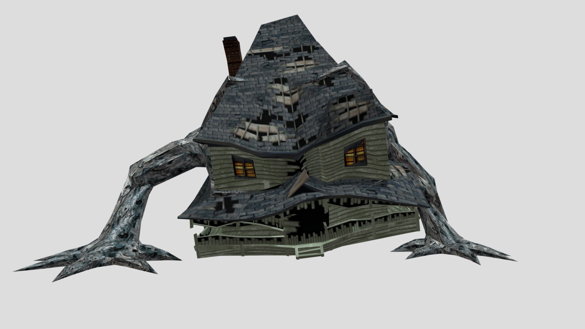 Monster House with Arm Tree Model - Download Free 3D model by ...