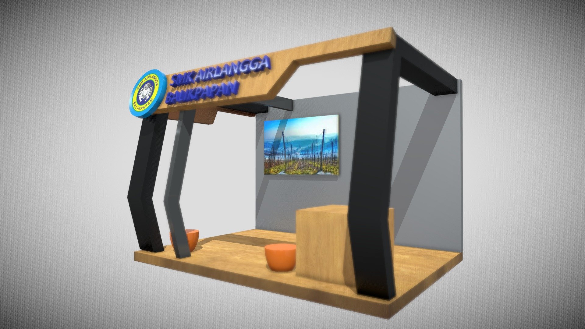 booth - Download Free 3D model by basuki23 [5ff7ba1] - Sketchfab