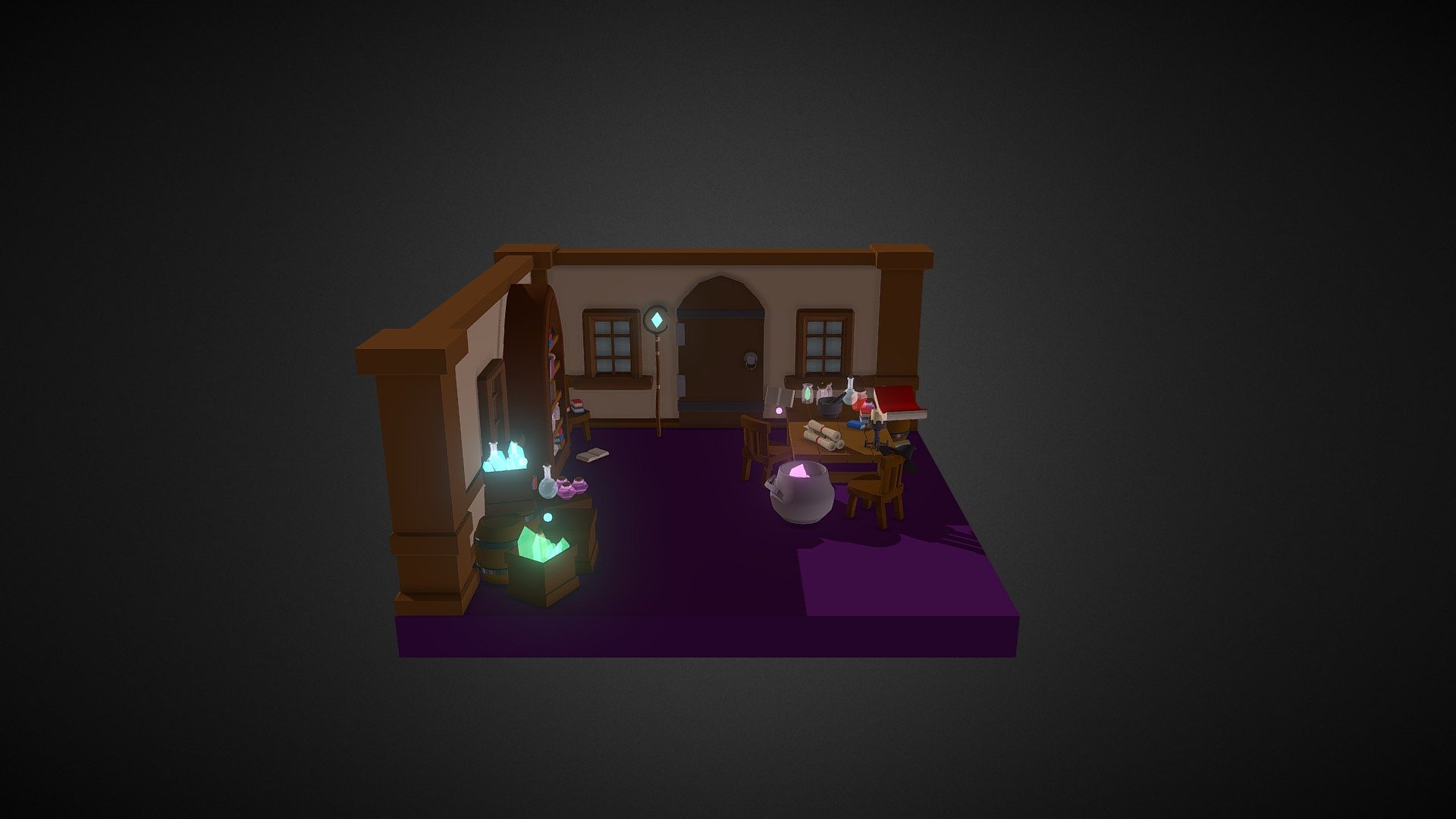 Wizard House Diorama - 3D model by Aaron Cranfield (@Freezpop) [5ff881b ...