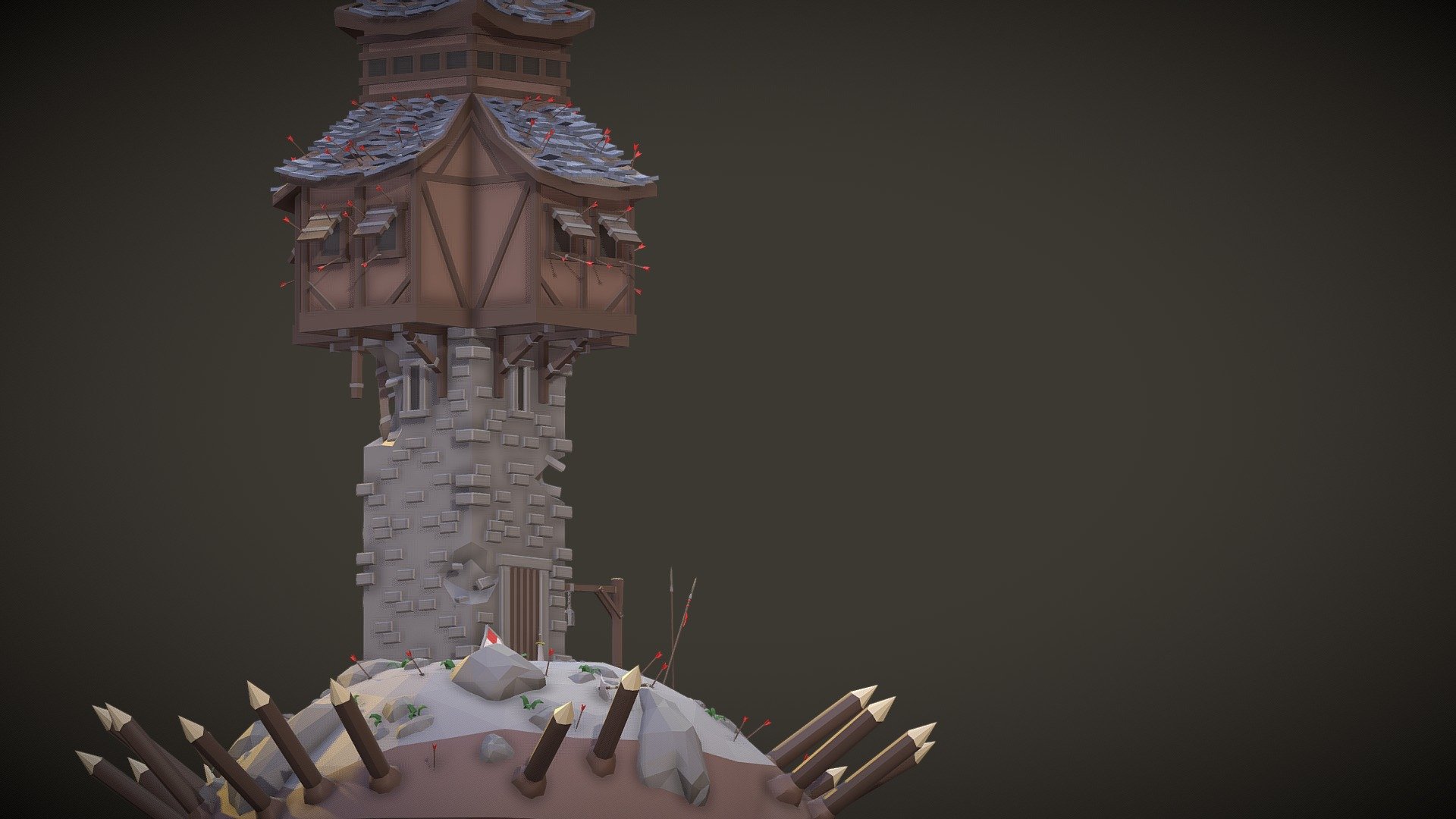 Besieged Tower - 3D model by Lloyd Clasby (@Tawnytrash) [5ffee83 ...