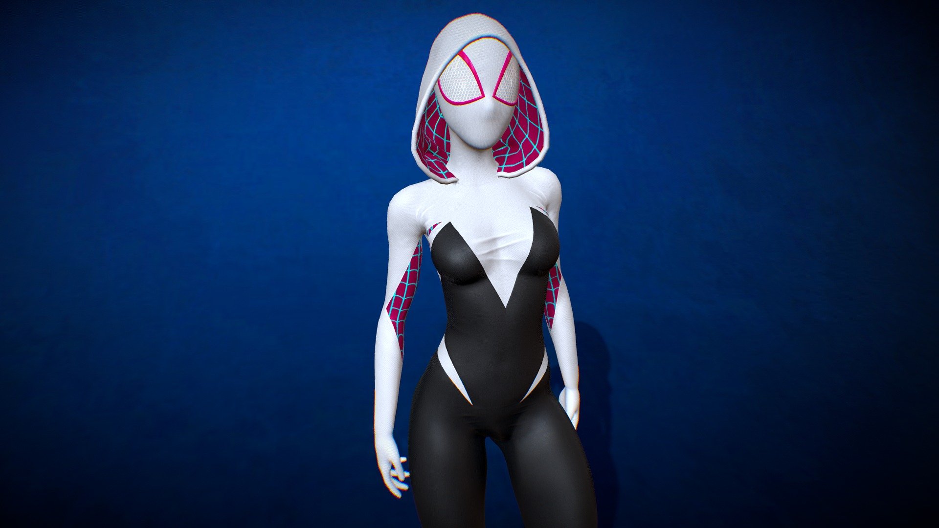 Spider_Gwen - Buy Royalty Free 3D model by AFSHAN ALI (@Aliflex) [5fff89e] - Sketchfab Store