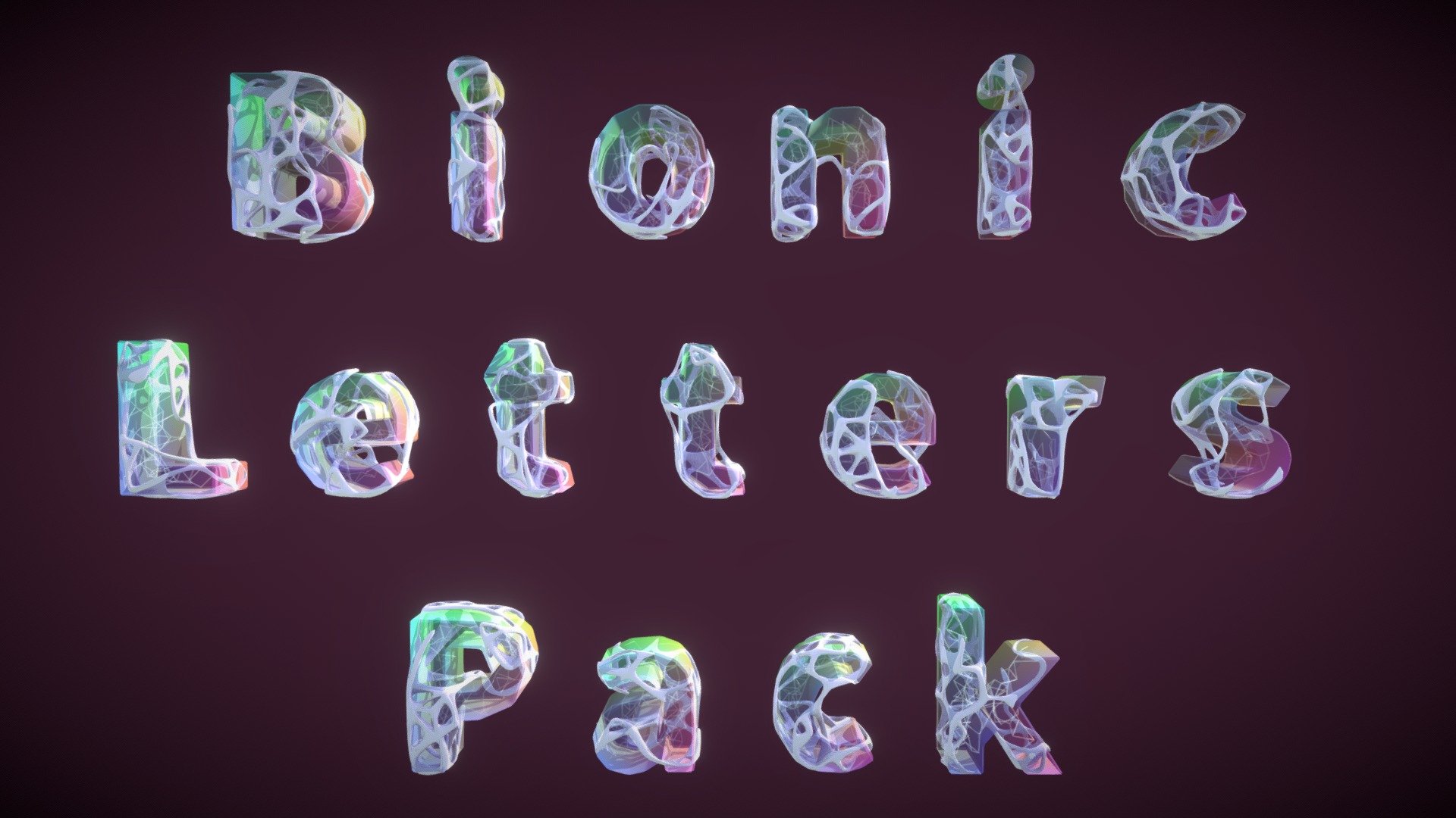 Bionic Letters Pack - Buy Royalty Free 3D model by essimoon [600c76a ...