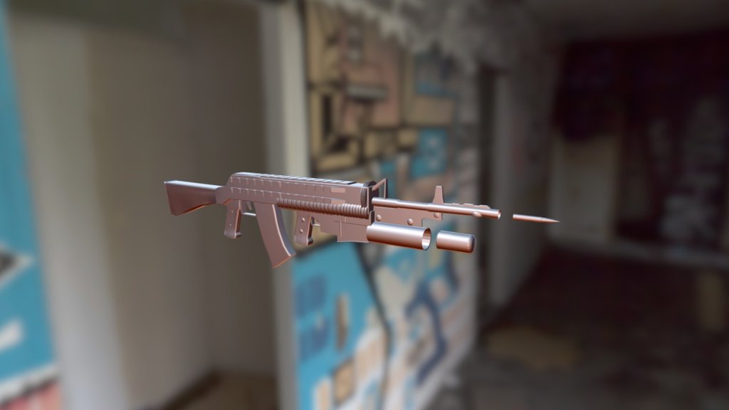 Assault Rifle 2. - 3D model by Lucas Barros (@lucasmetal_225) [600f8f6 ...