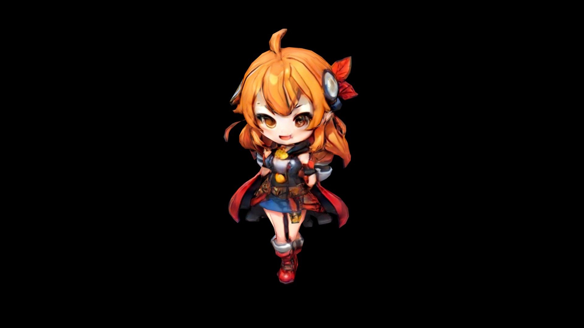A sticker featuring a chibi style illustration o - Download Free 3D ...