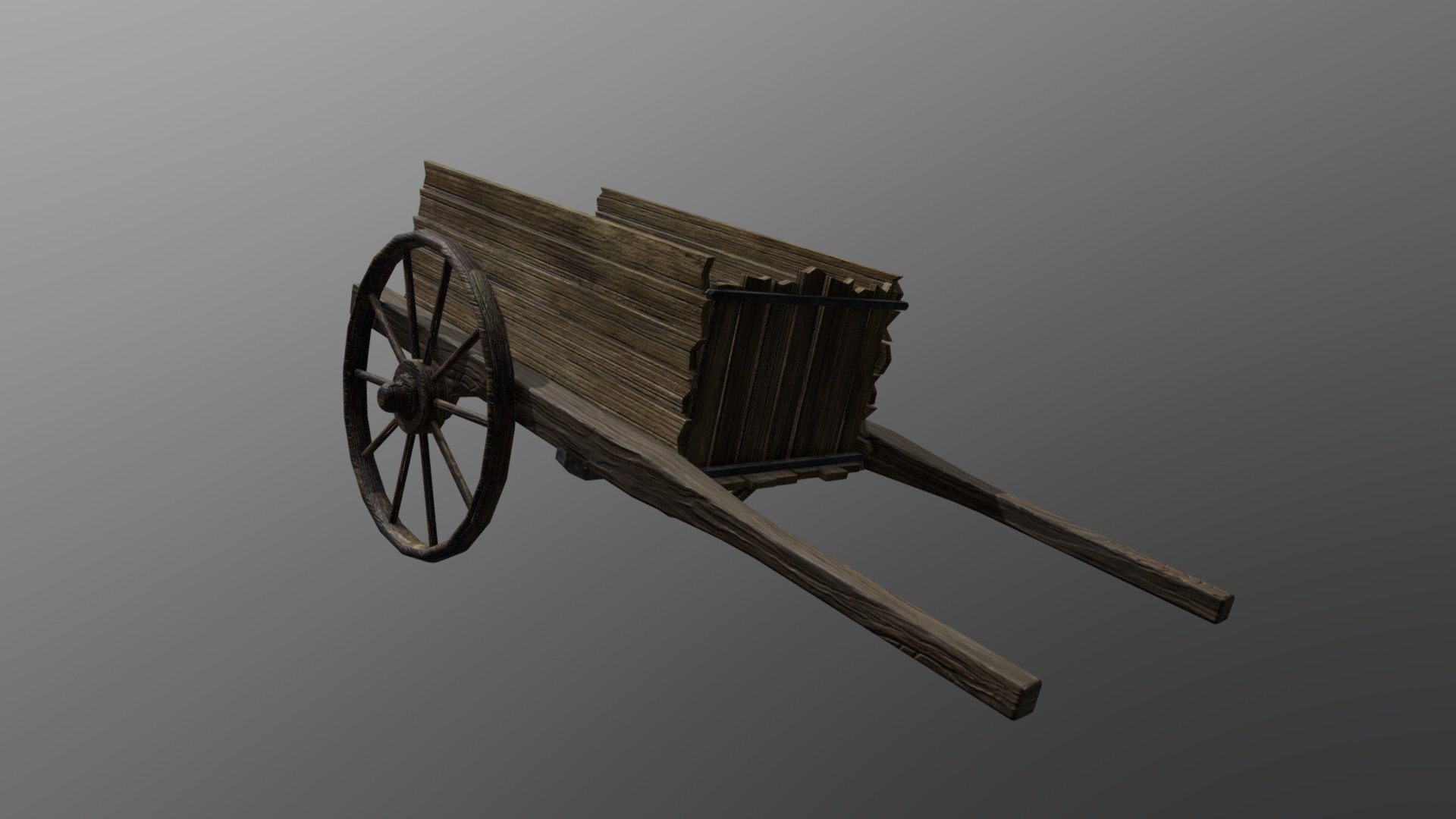 Medieval Street: Hand Cart - 3D model by Dustinja16 [6012def] - Sketchfab