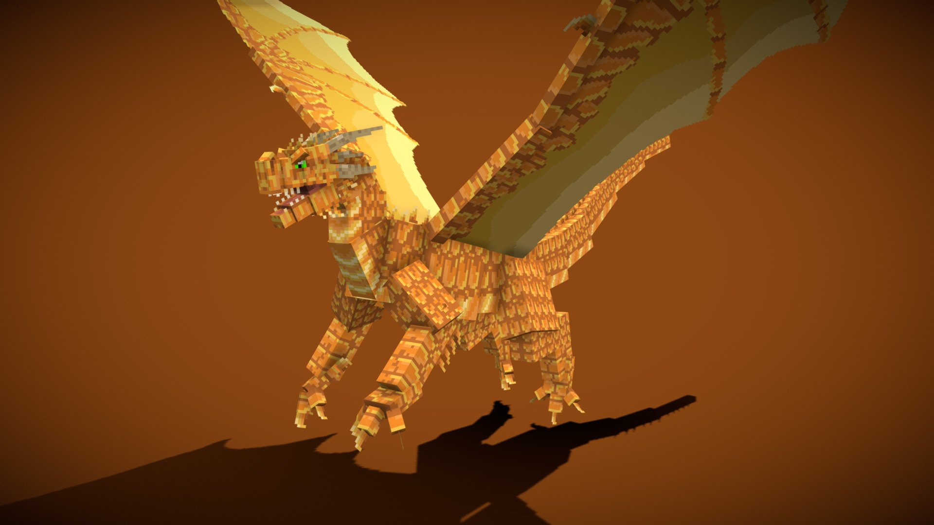 Gold dragon - 3D model by Perisai Studios (@PerisaiStudios) [60148ff ...
