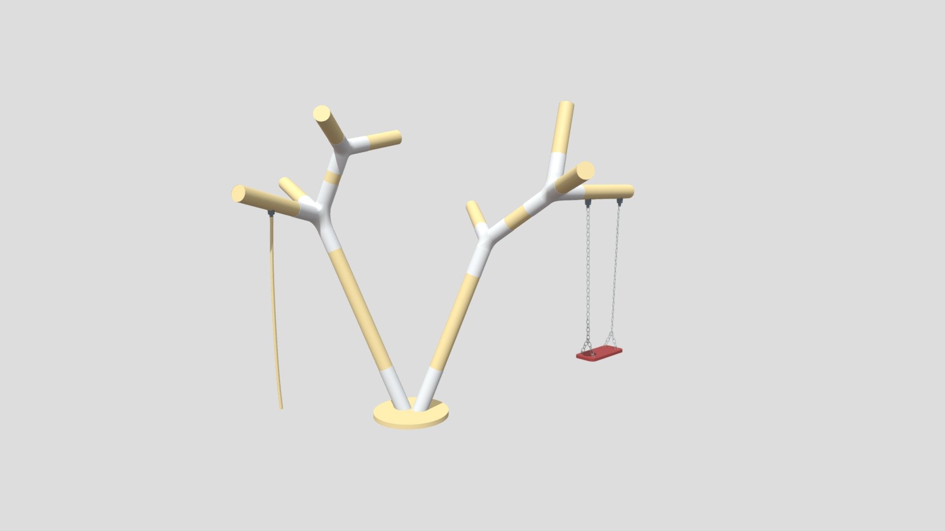 Tree swing wooden playground - 3D model by diliplayground [60176a3 ...