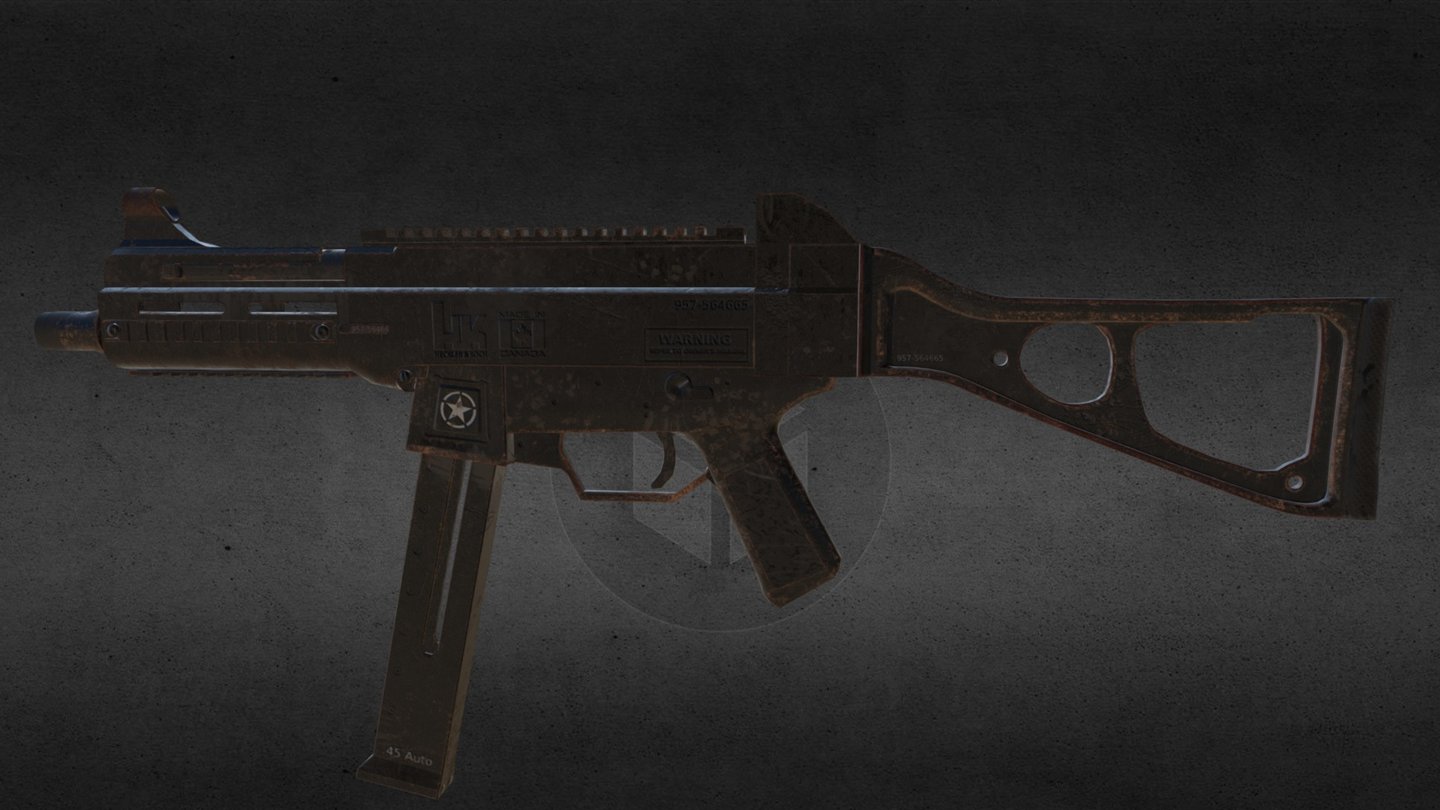 UMP 45 - 3D model by masterbleu [601a6d9] - Sketchfab
