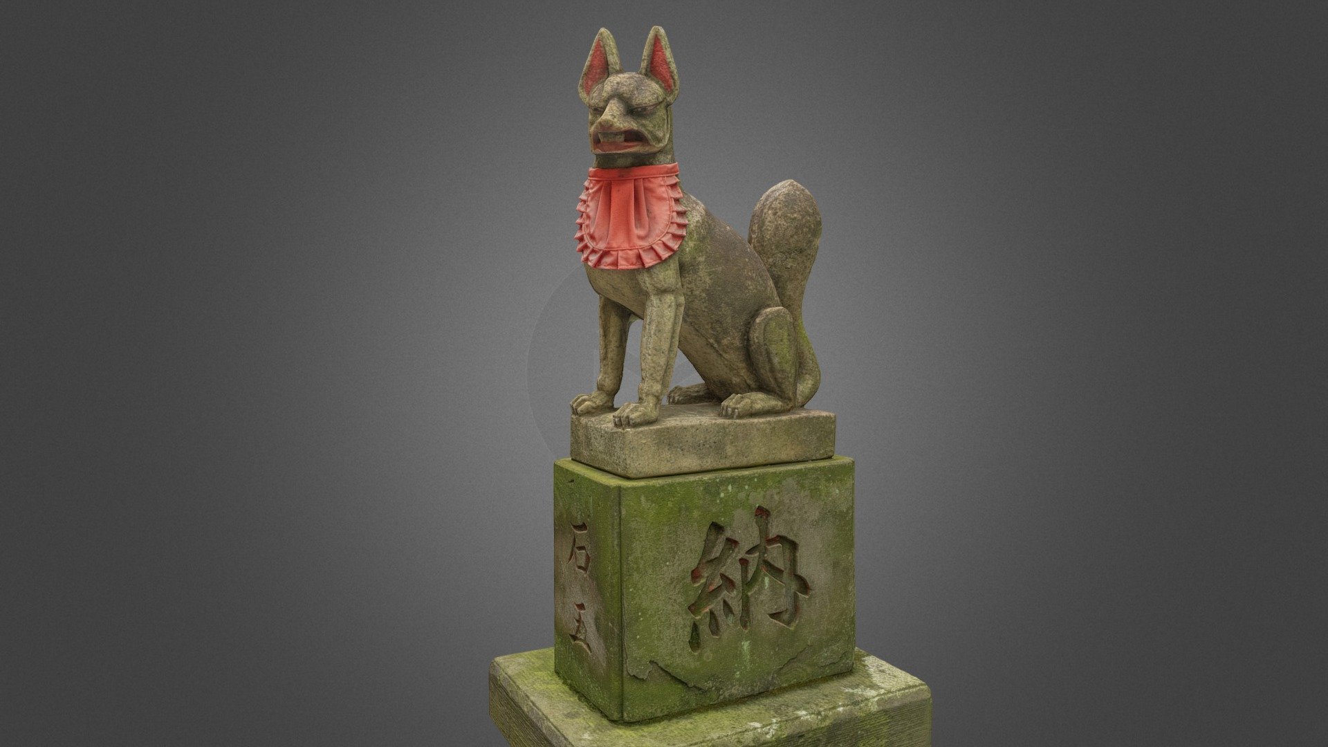 Guardian Fox (Yoshimi Inari Shinto shrine) - 3D model by Migo's ...