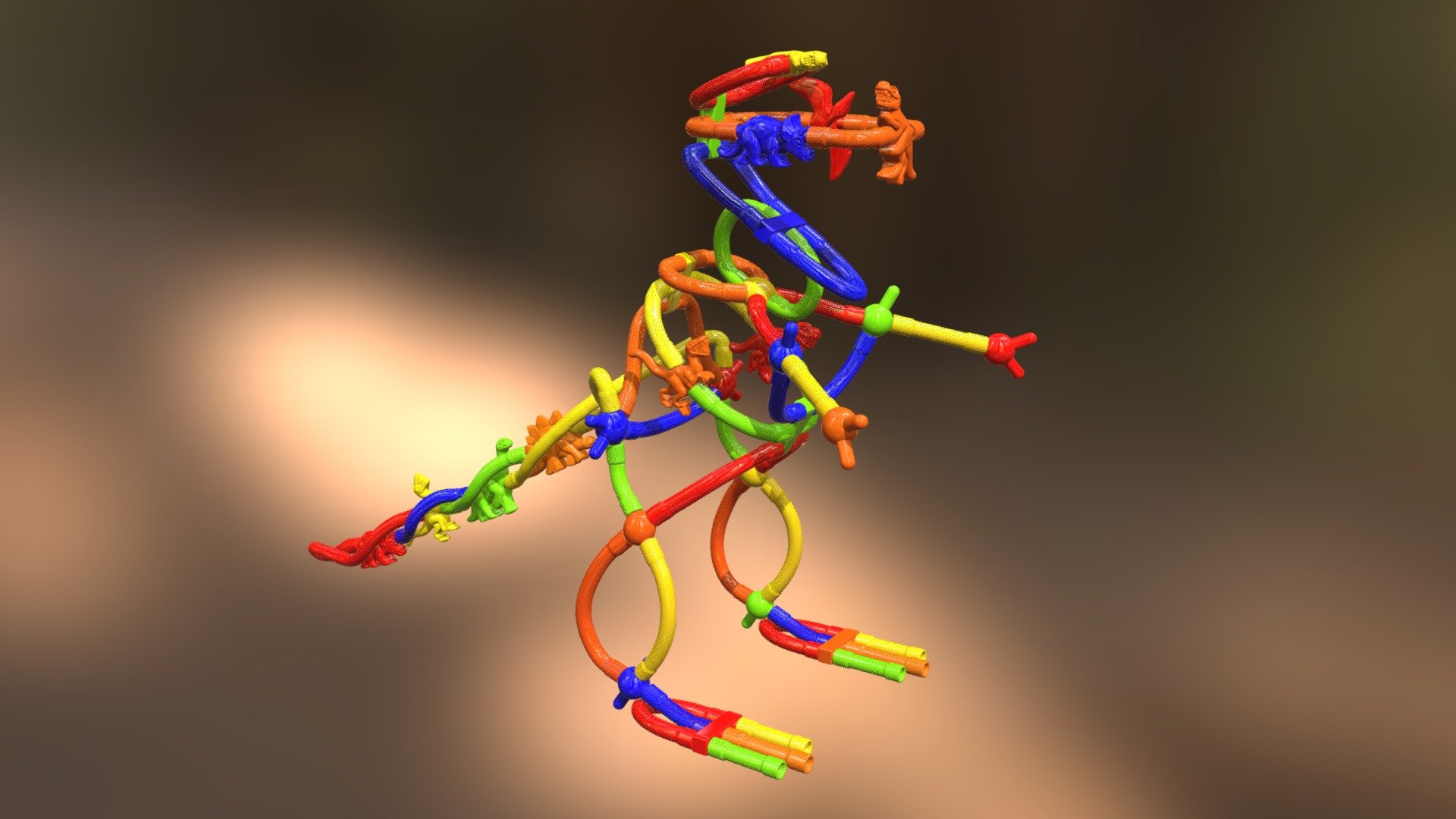 TREX made from Wacky Links® toys - 3D model by Wacky Links ...