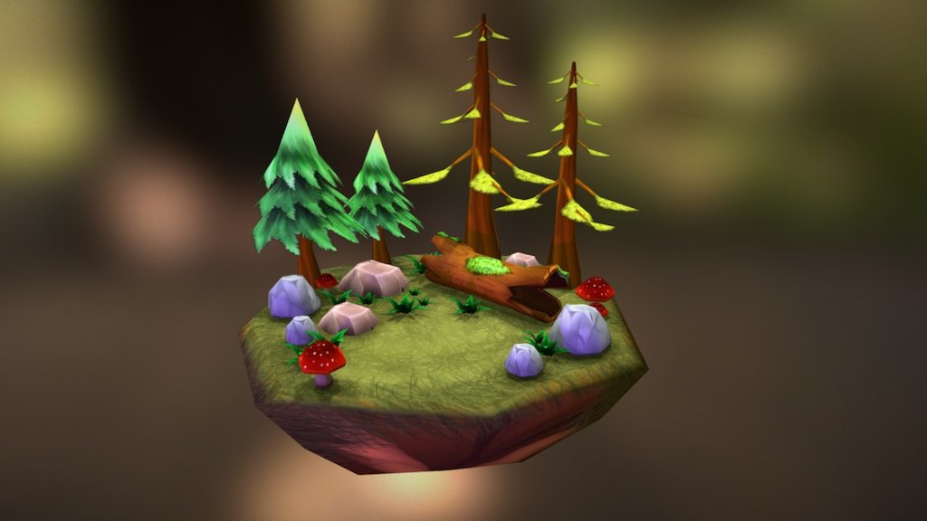 Hand Paint Texture - Forest - 3D model by kuro neko (@nekoxkuro ...