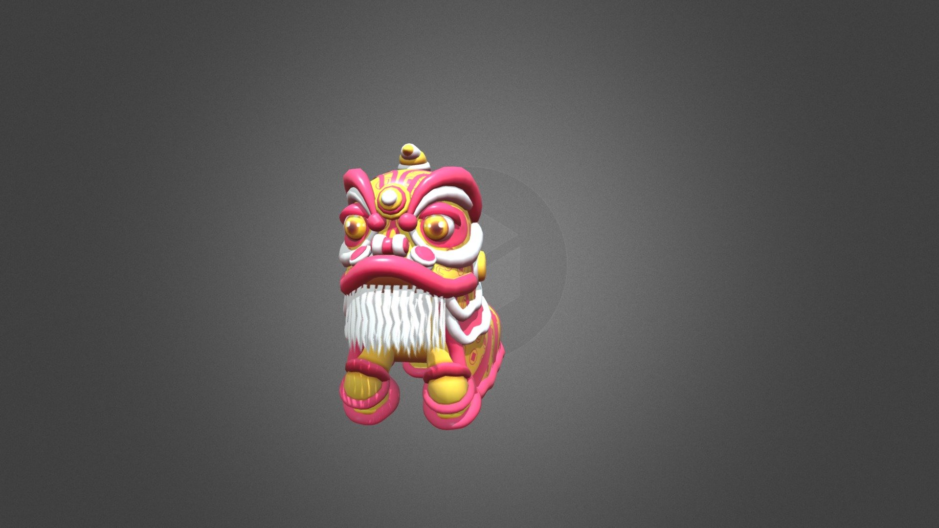 Lunar New Year Chinese Lion Dancing 農歷新年舞獅 - Buy Royalty Free 3D model ...
