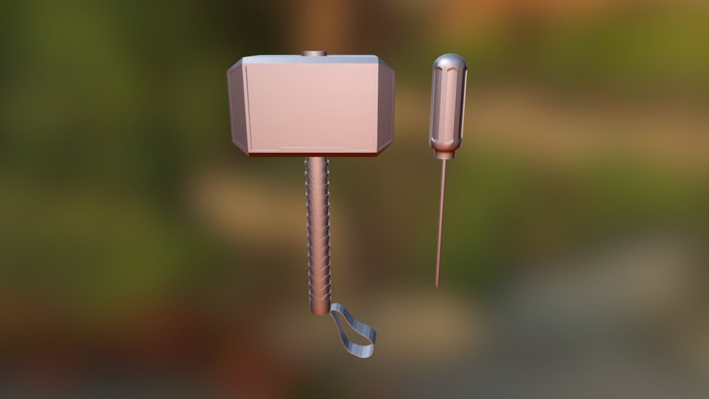 Thor's Hammer, & average Jerry's Screwdriver - Download Free 3D model ...