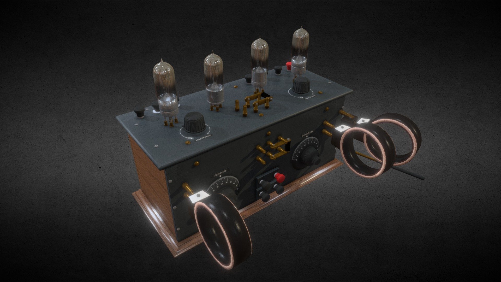 Récepteur radio à lampes - Tube radio receiver - 3D model by mrcyb ...