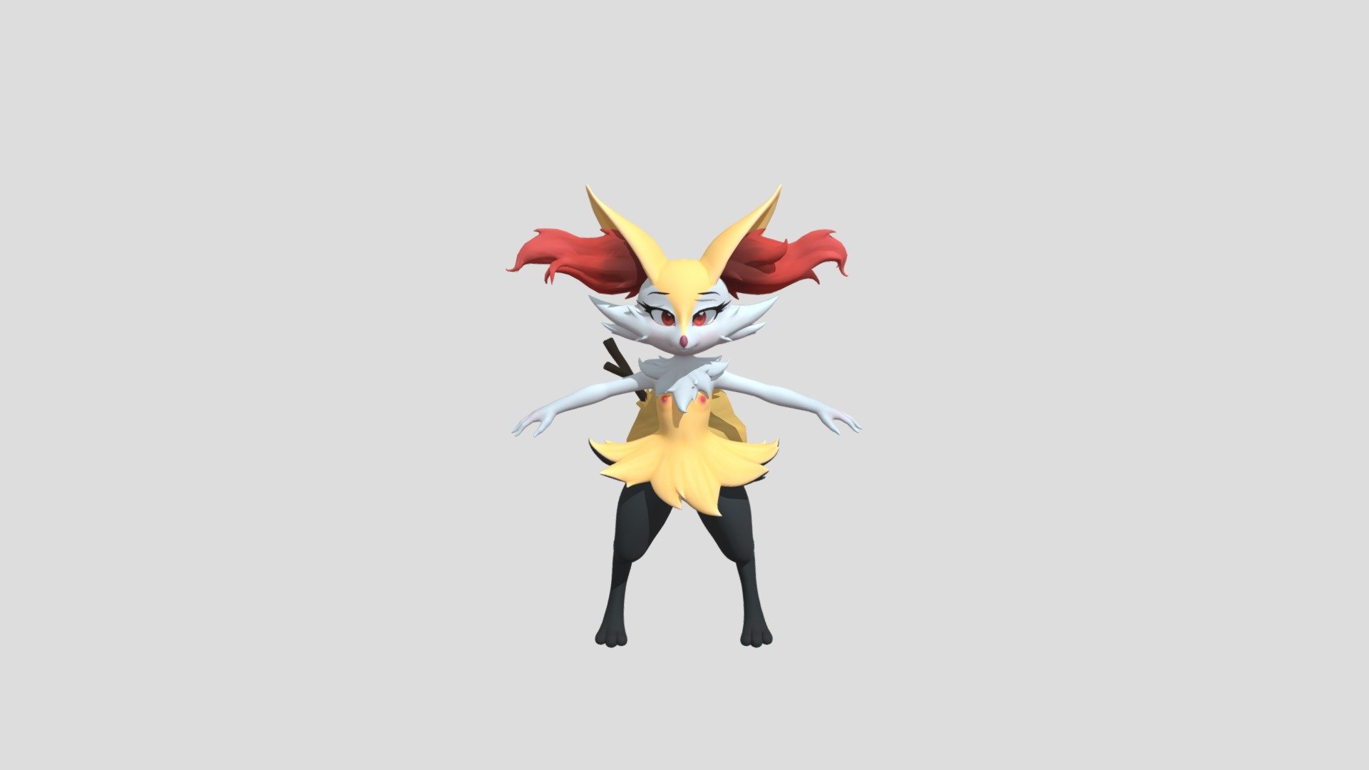 Braixen - Download Free 3D model by Blends22 (@victorandresvasquez15 ...