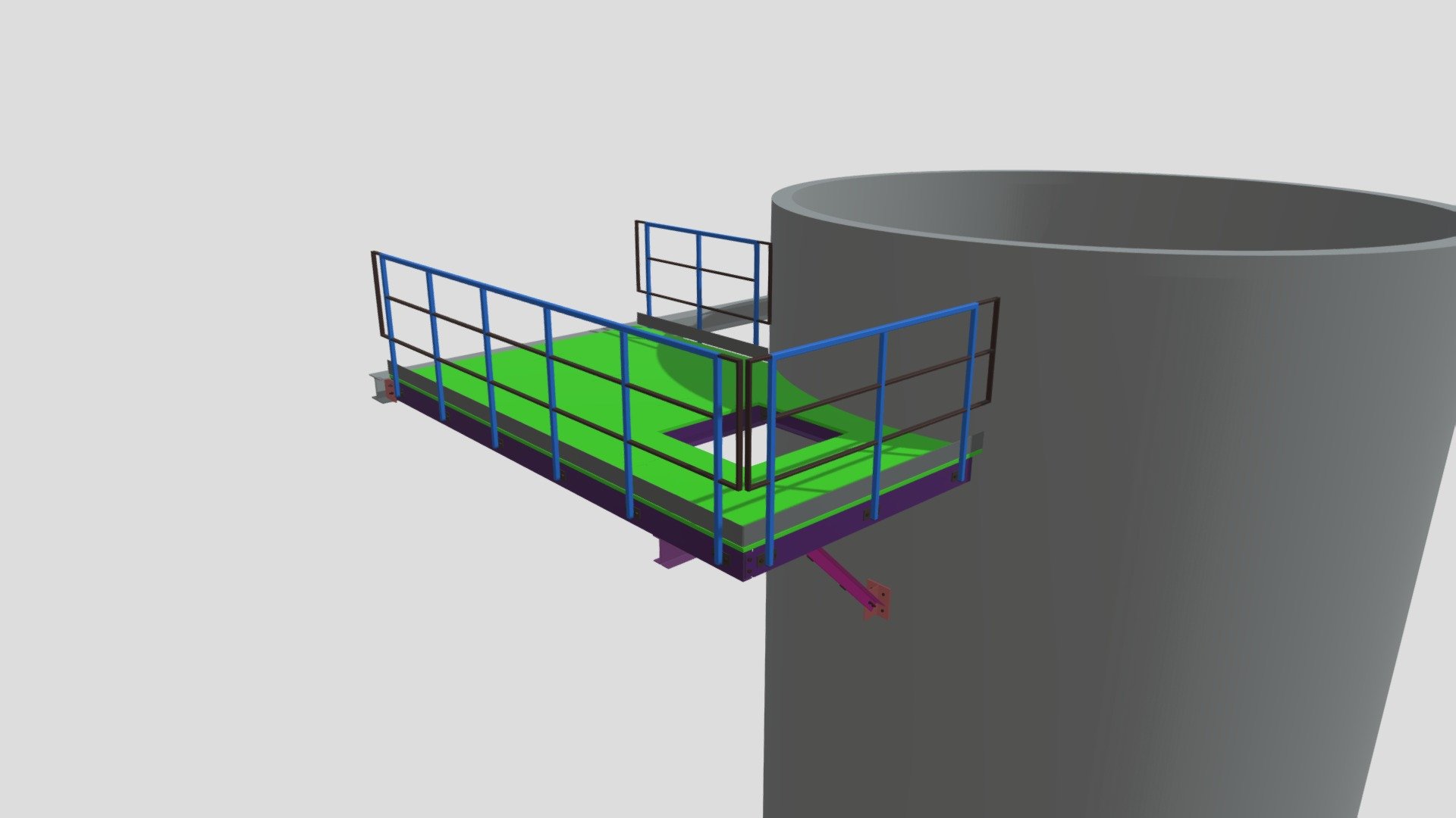 Elevator maintenance platform - Download Free 3D model by ...