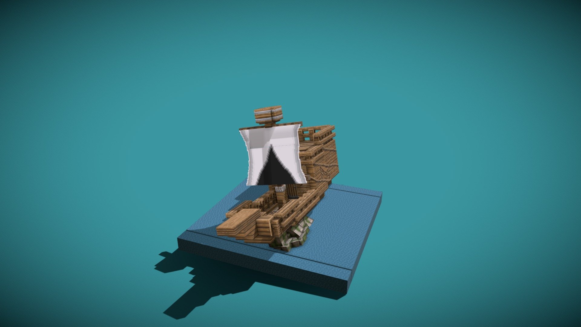 Small Boat Scene [Blockbench] - 3D model by WaldyX [6039ef6] - Sketchfab