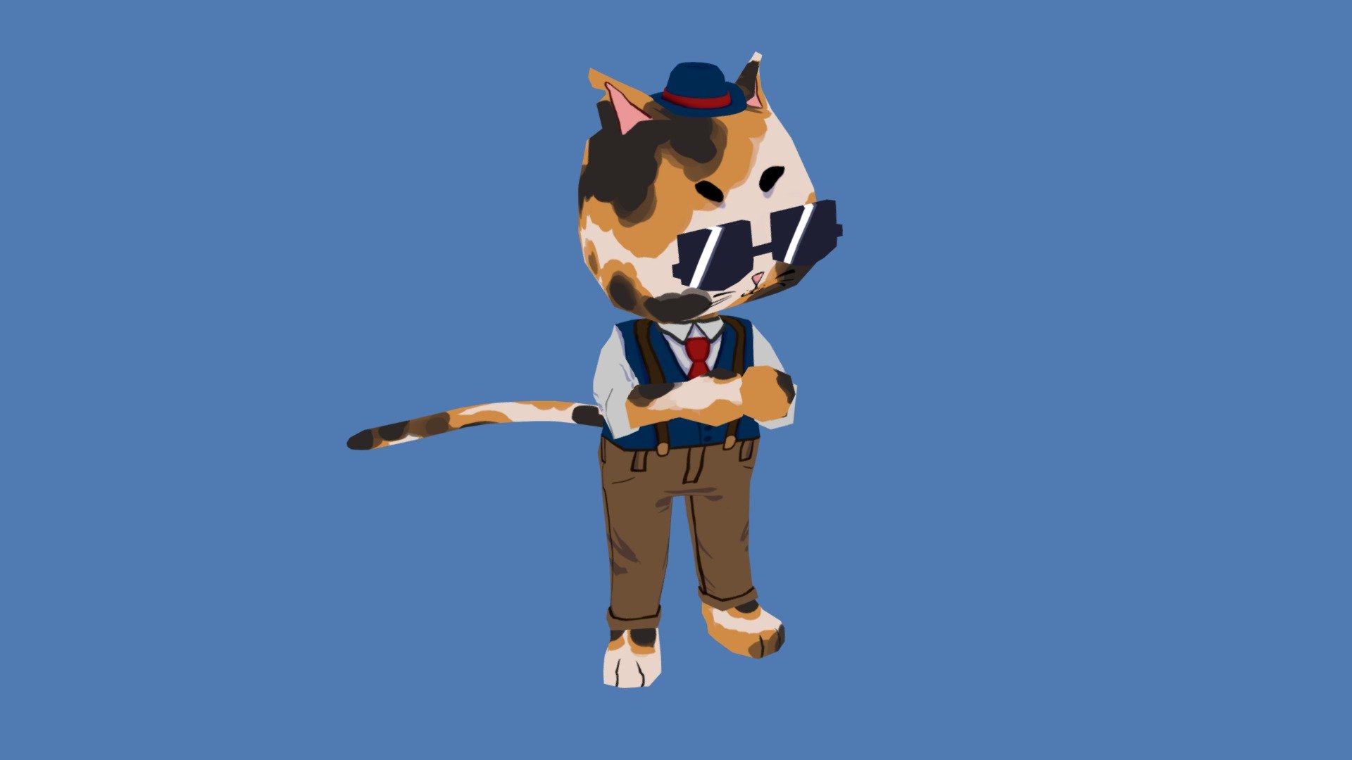 Mobster Cat - 3D model by Elizabeth P. (@epicado23) [603b897] - Sketchfab