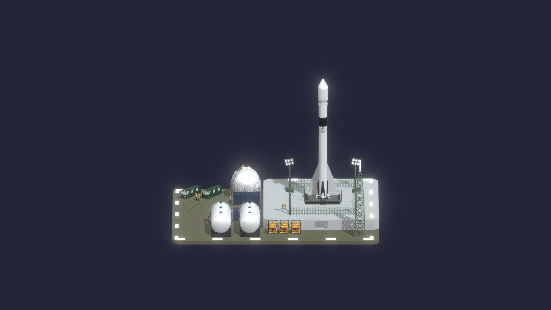 Minimalistic Falcon 9 - 3D model by Alex Kob (@test_account) [60404c1 ...