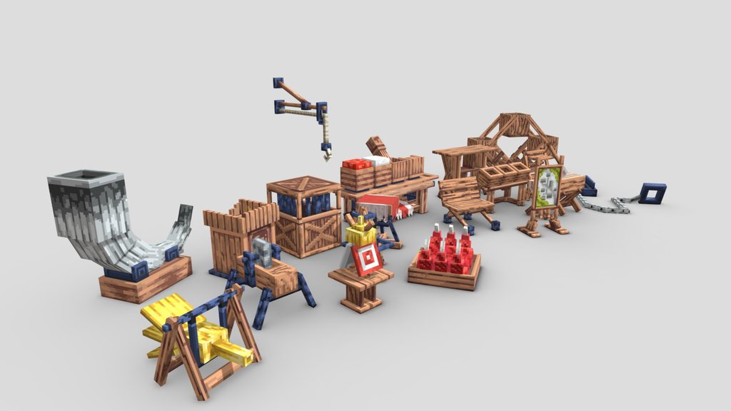 Minecraft Map - A 3D model collection by flavienarnaudliam701 - Sketchfab