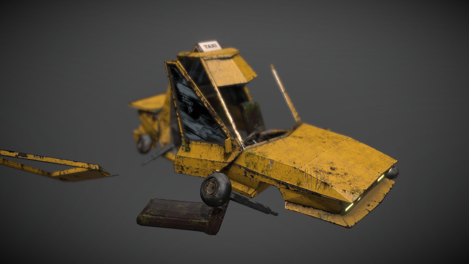 Junk Car VR Project textured - 3D model by VincentHL [6041f9b] - Sketchfab