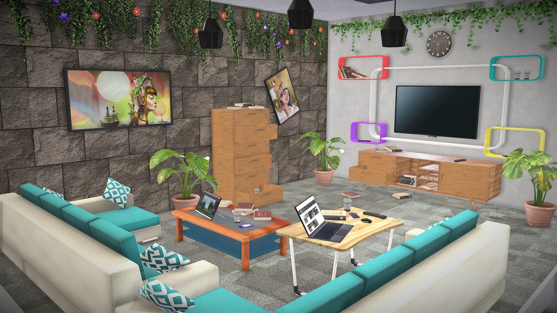 Living Room 3d Model Guide To 3D Living Room Design For A Modern Home