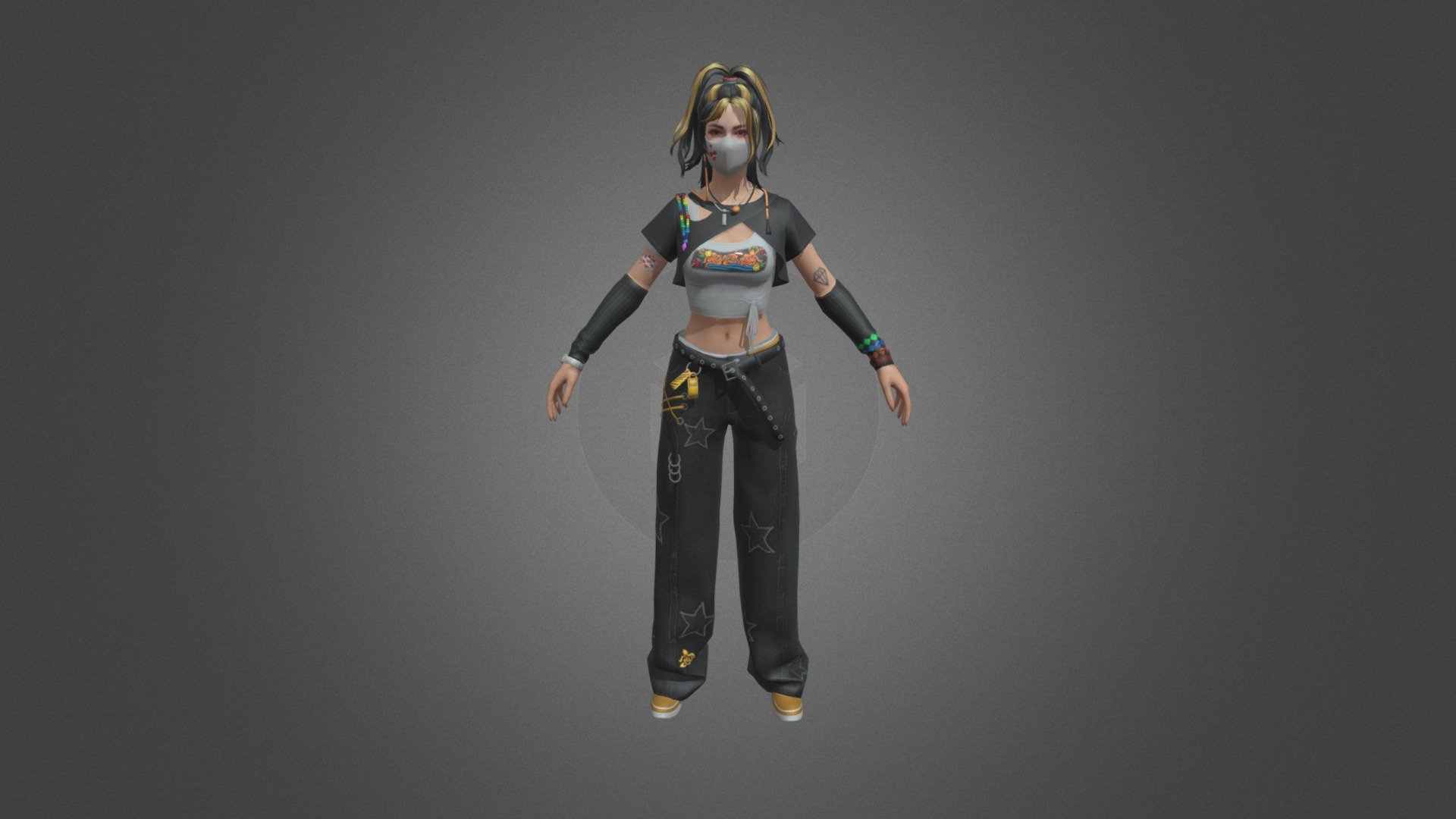 freefire new female 3d model by pace gaming - Download Free 3D model by ...