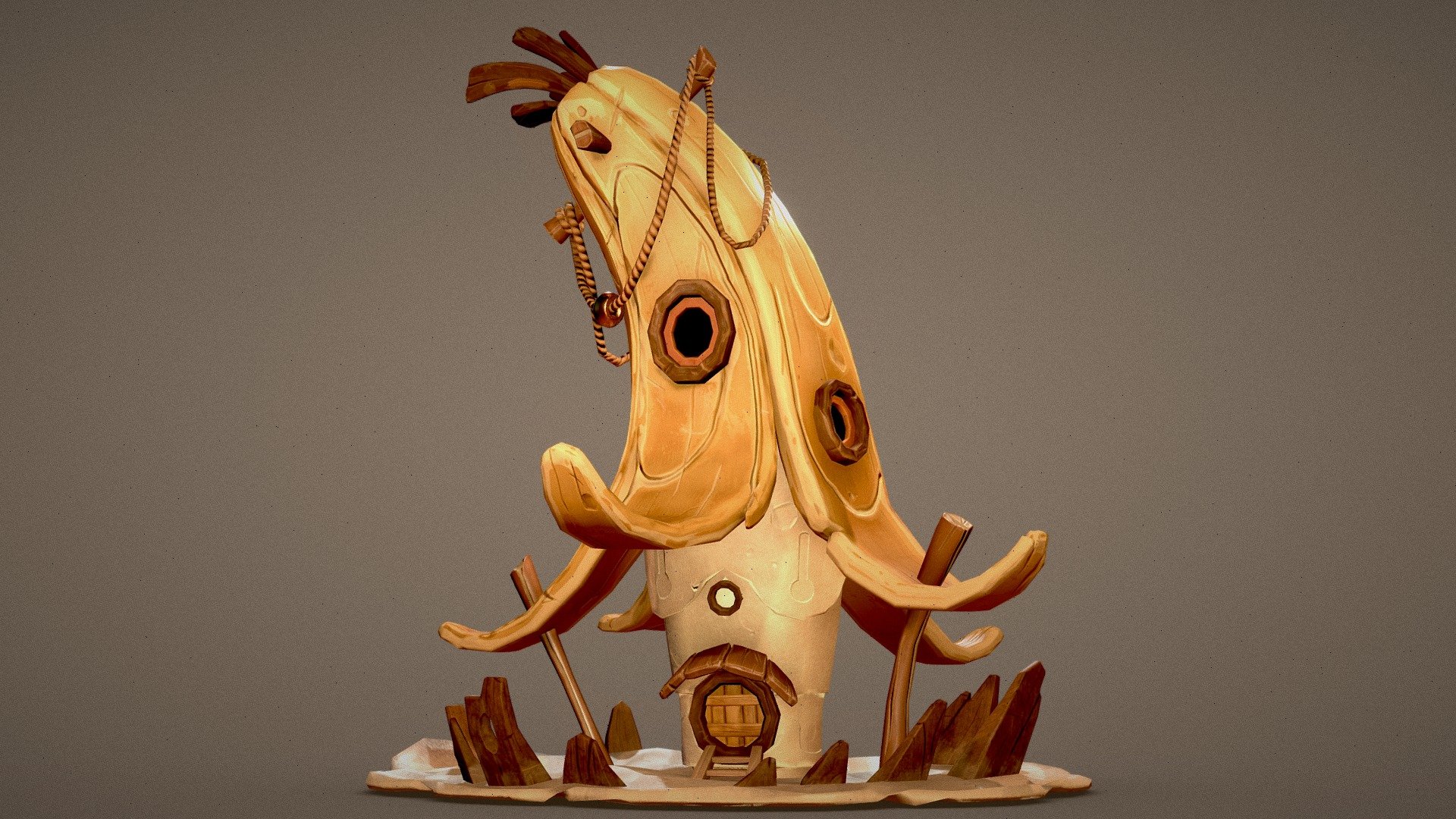 Banana House - 3D model by charlottecarda [6048a49] - Sketchfab