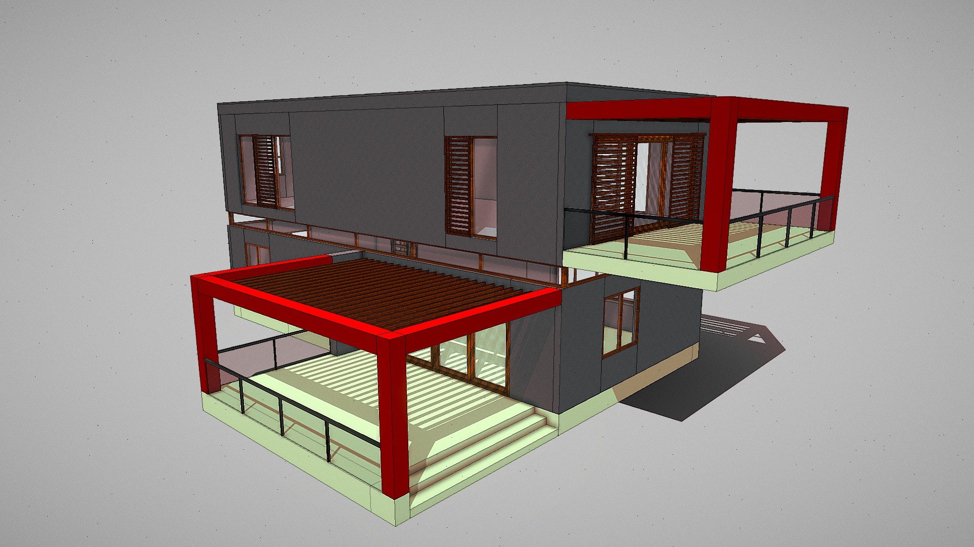 Modern house - 3D model by andresgavilan99 [604c591] - Sketchfab