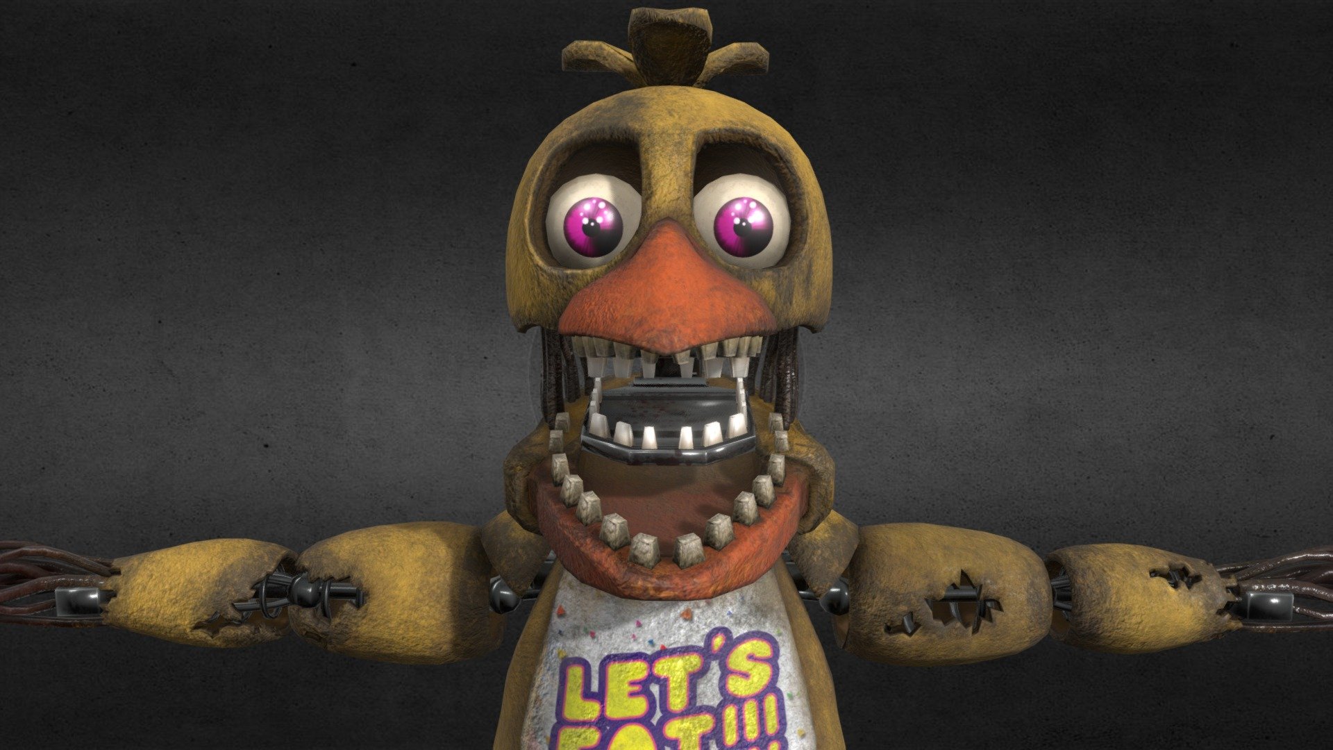 Withered Toy Chica Reupload FNAF Help Wanted | Withered Chica