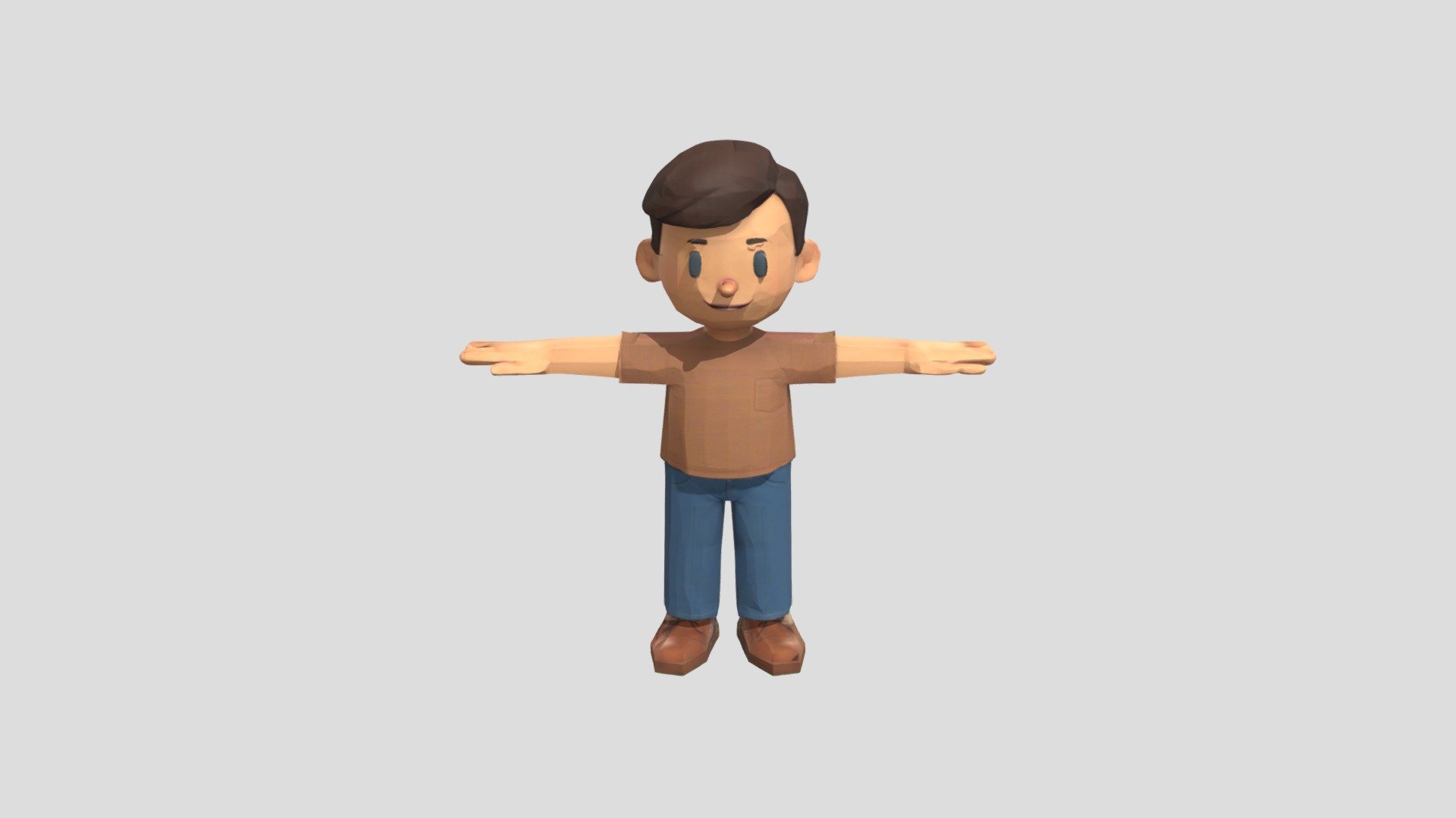 Cartoon_ Boy_T_ Pose_0401065230_texture_fbx - Download Free 3D model by ...