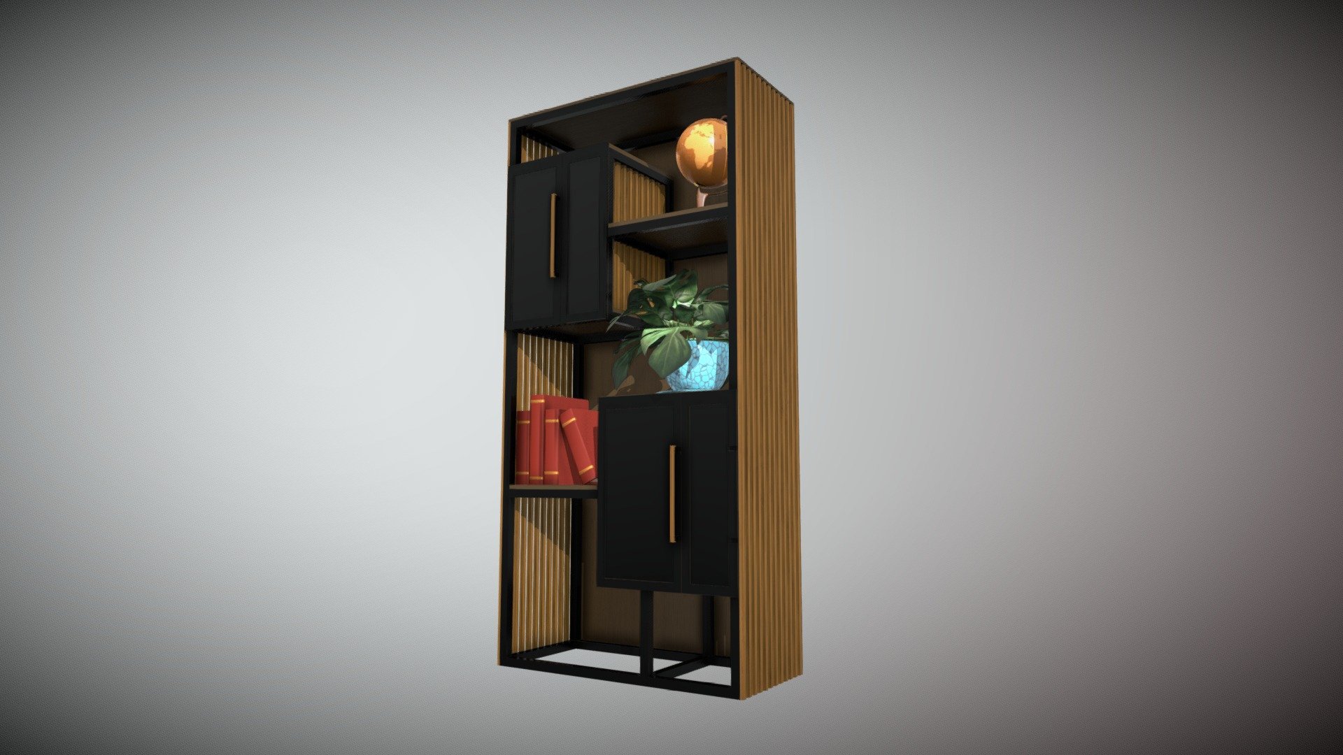 Shelf with glass windows - Buy Royalty Free 3D model by ANDO3D [604eea8 ...