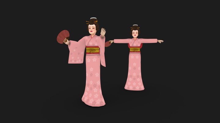 Yukata 3D models - Sketchfab