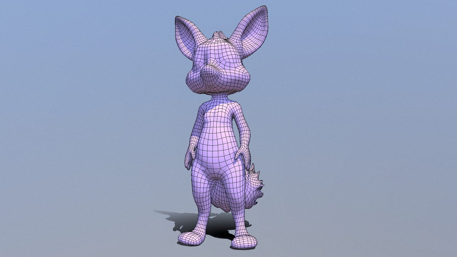 Furry Stylized Basemesh with Topology 2 - 3D model by Daniel GoE (@Goee ...