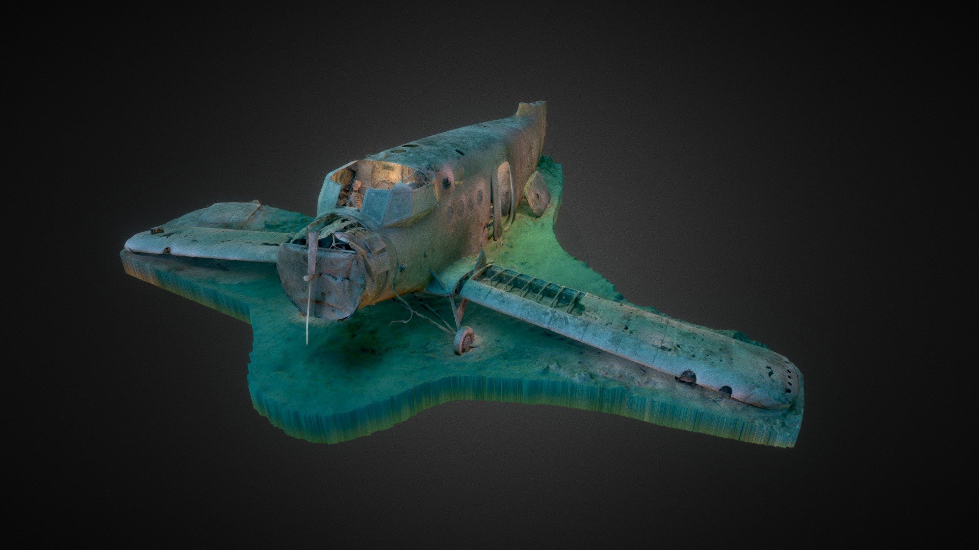AN2 Plane - Underwater wreck - Zakrzówek Quarry - 3D model by ...