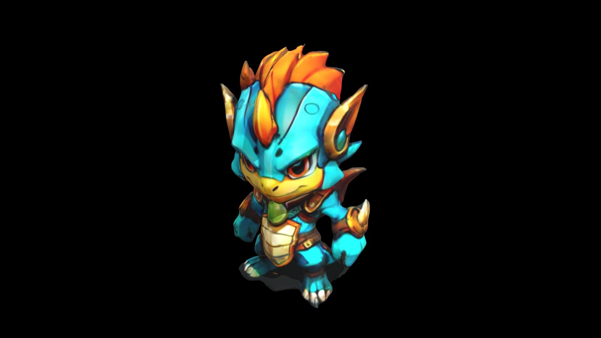 Charmy, the blue dragon warrior. - Download Free 3D model by klrxyz ...