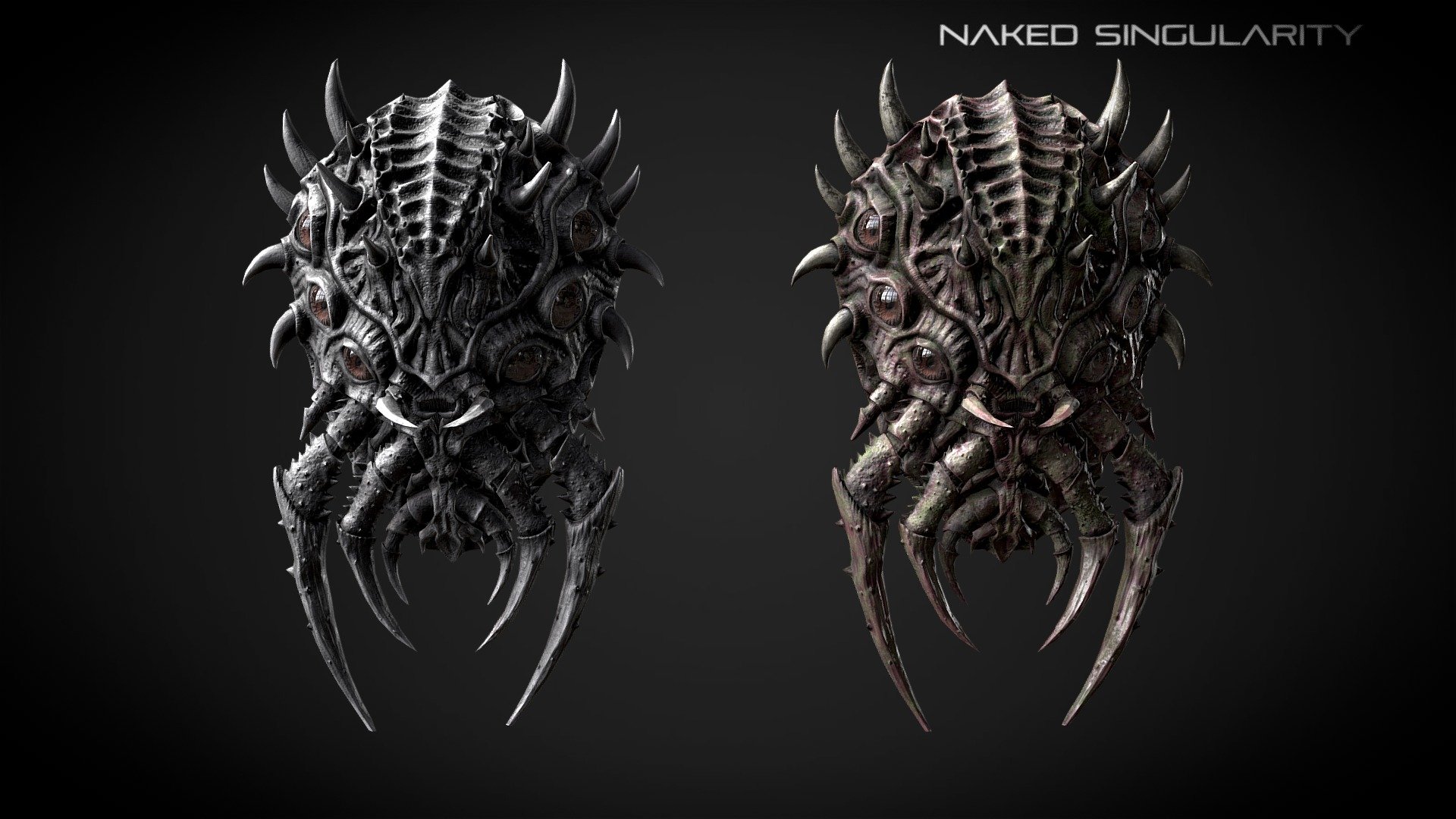 Alien insect shield | Dark fantasy weapon - Buy Royalty Free 3D model ...