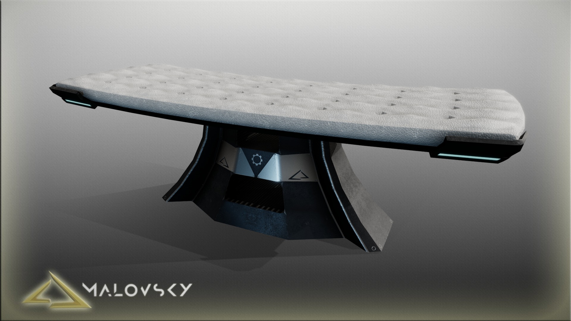 Futuristic backlit bench - 3D model by Ruslan Malovsky (@malovsky ...