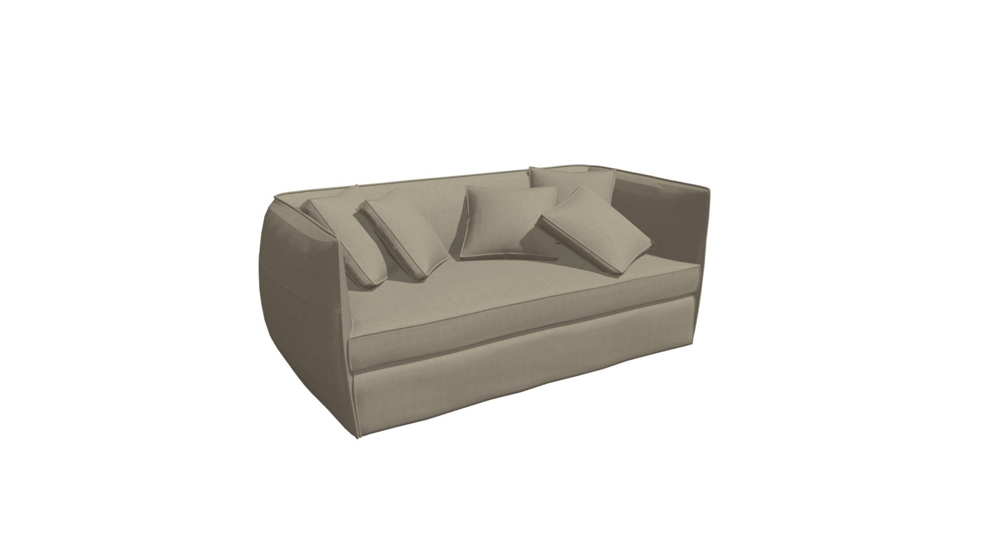 SOFA CAMA PILLOW ESTUDIOBOLA AGAVE CASA - Download Free 3D model by Grupo Oca (@grupooca ...