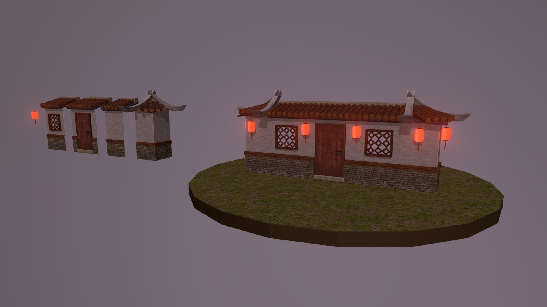 Asian Modular Gate - 3D model by yijoulin [6063f0b] - Sketchfab