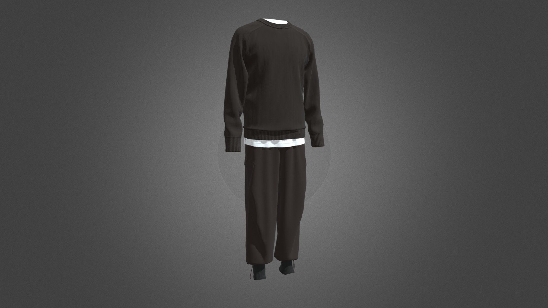 Black simple outfit - Download Free 3D model by Style3D CG ...