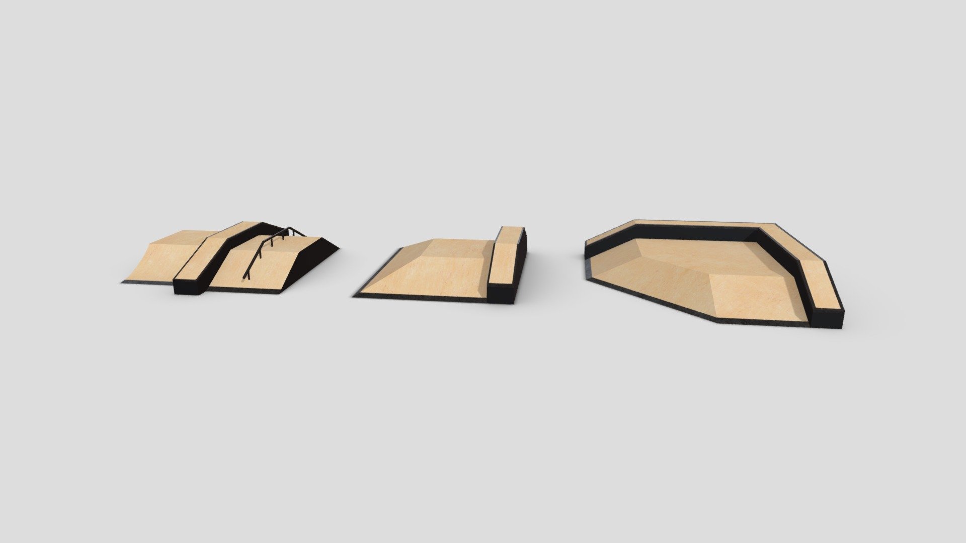 Skatepark Collection - Fun Boxes - Buy Royalty Free 3D model by ...