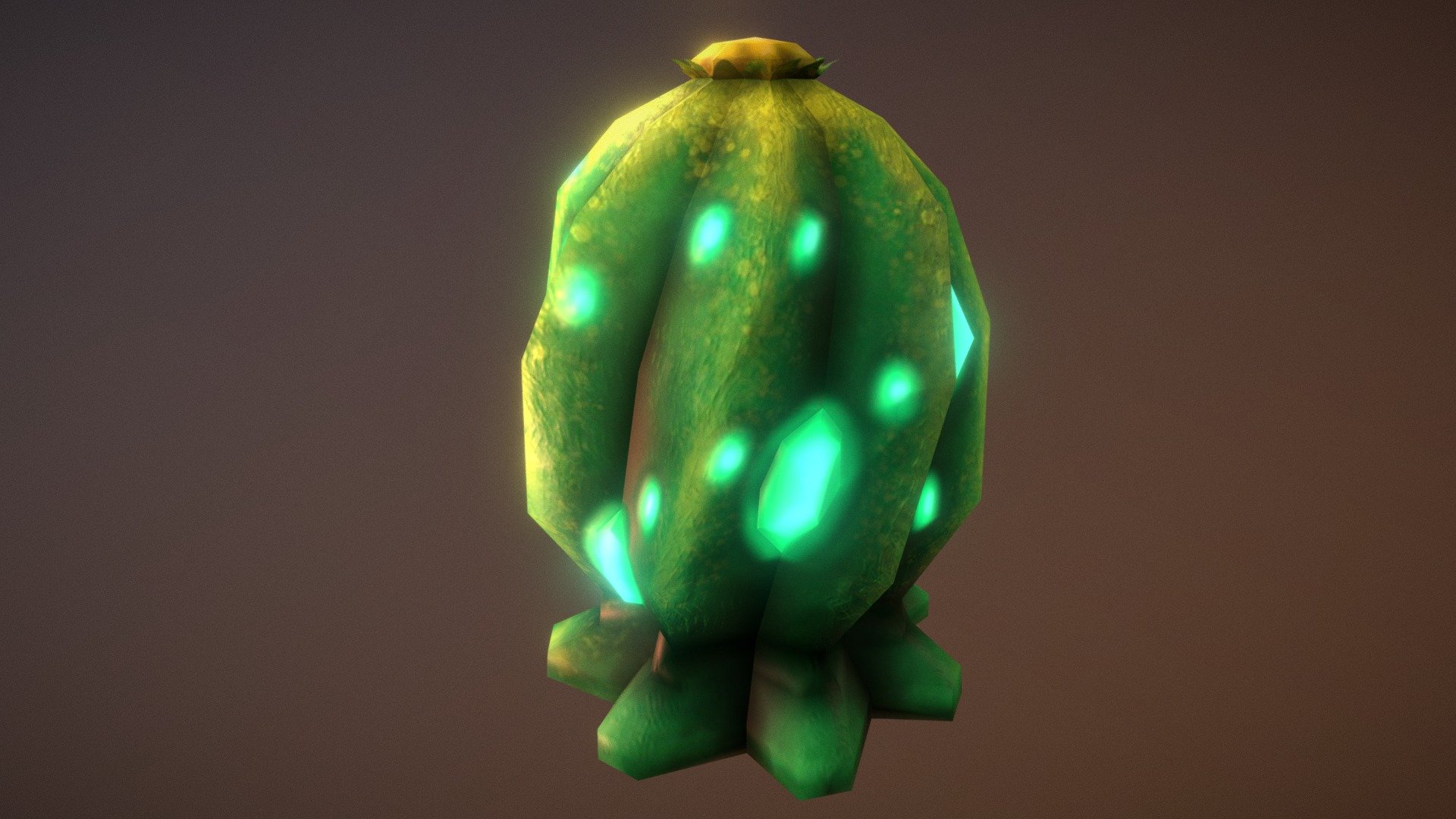 Glowing Alien Cactus Plant from Space - Buy Royalty Free 3D model by ...